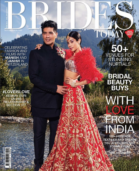 Manish and Jahnvi on the Cover of Brides Today October 2018 Issue ...